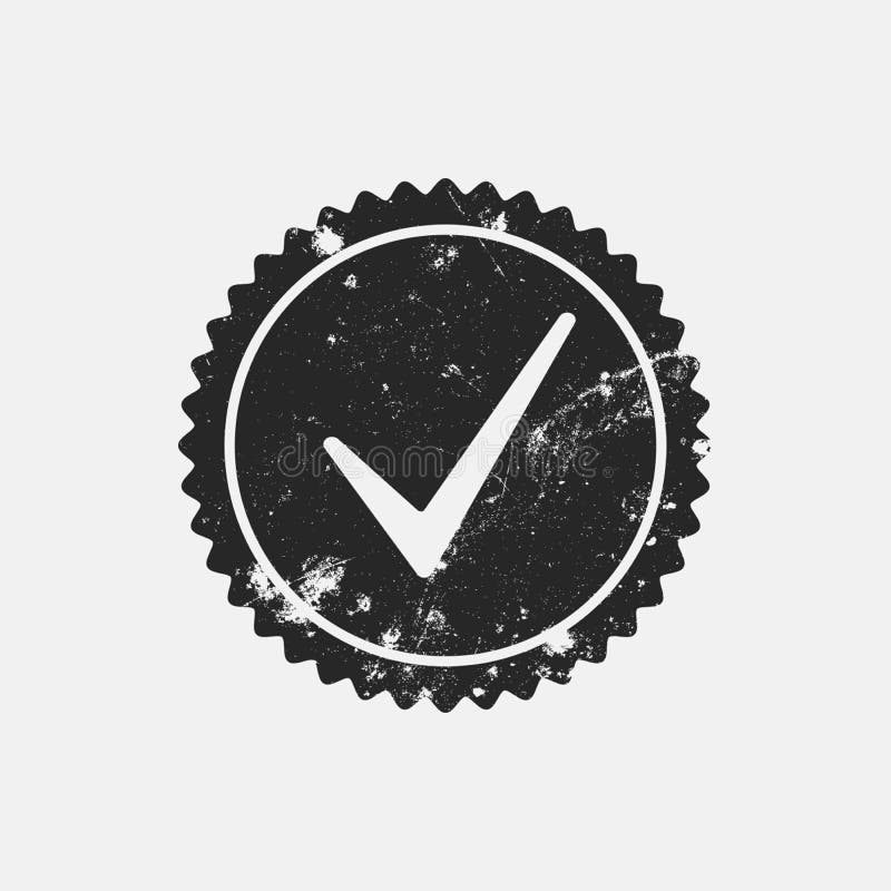 Checkmark Stamp, Verified Wax Seal, Quality Control Approved Line Icon ...