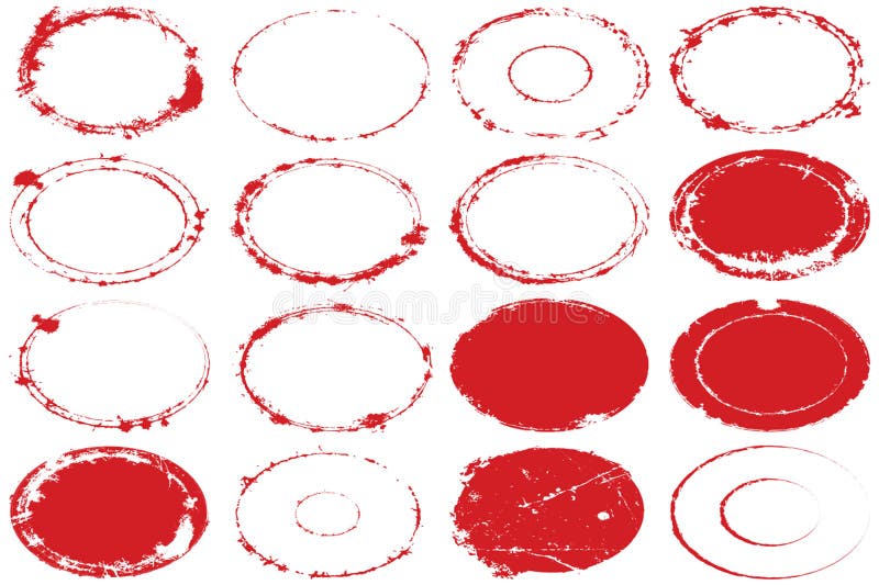 Circle Stamp Vector Red Color Overlay Textures Stock Illustrations – 14 ...