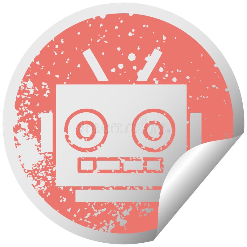 Circular AI Robot Head Icon Stock Vector - Illustration of chat, blue ...