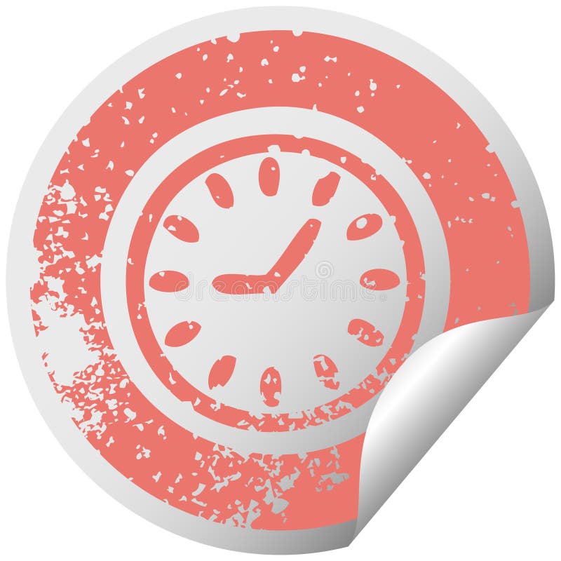 Cartoon Wall Clock Time Cute Illustration Retro Freehand Free Hand ...