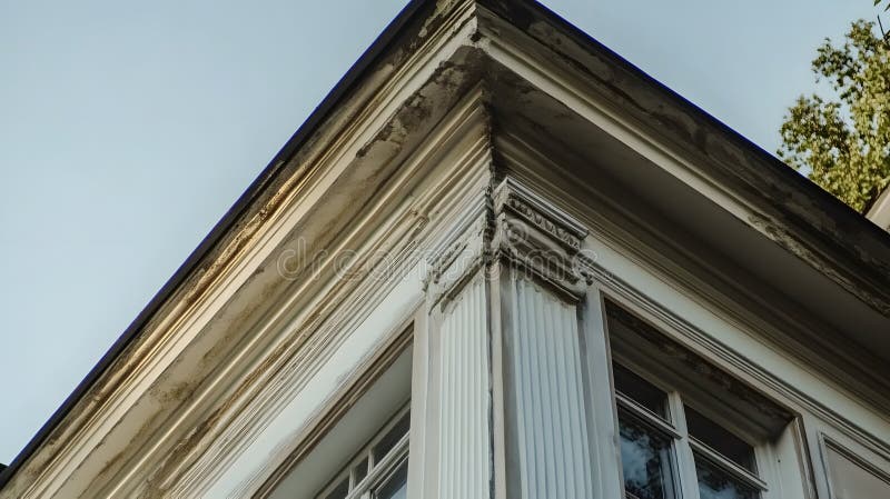 Distressed Classical Building Corner Architecture Royalty Free Image ...