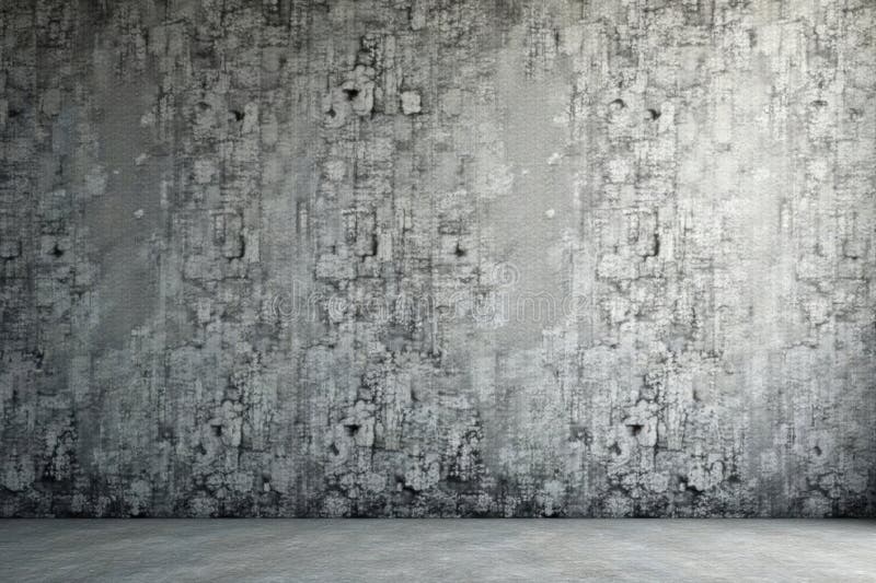 Distressed Concrete Wall with Rugged Texture, Weathered Gray Tone ...