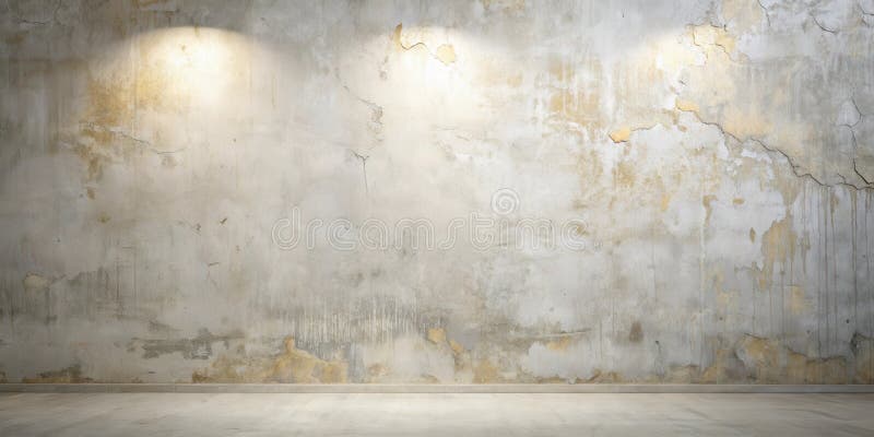 Distressed Concrete Wall with Subtle Lighting in Empty Room. Generative ...