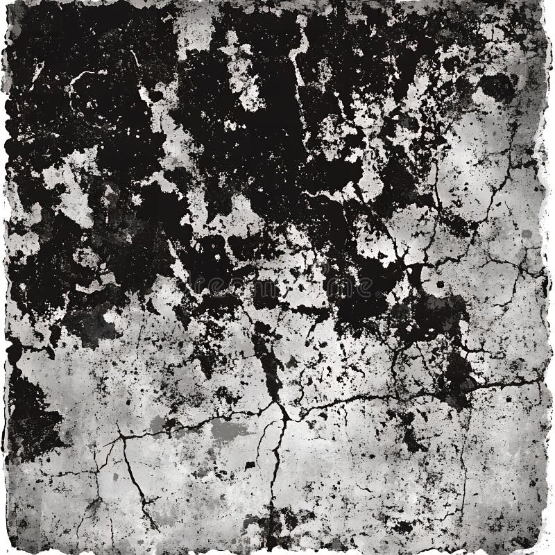 Distressed Concrete Wall Texture Black and White Grunge Background ...