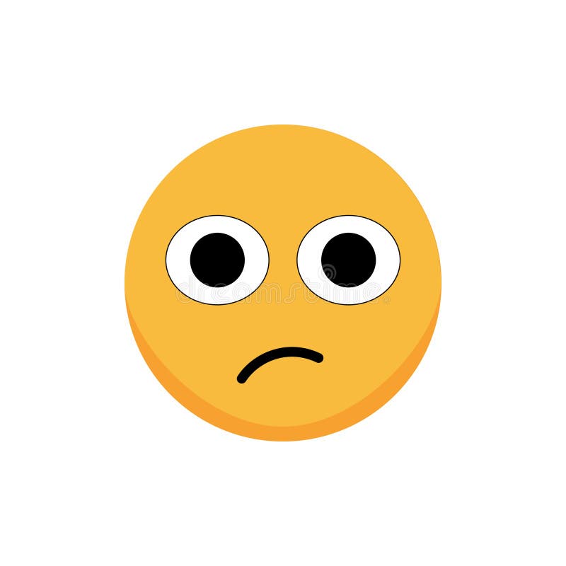 Distressed Emoticon. Cartoon Emoji Stock Vector - Illustration of ...