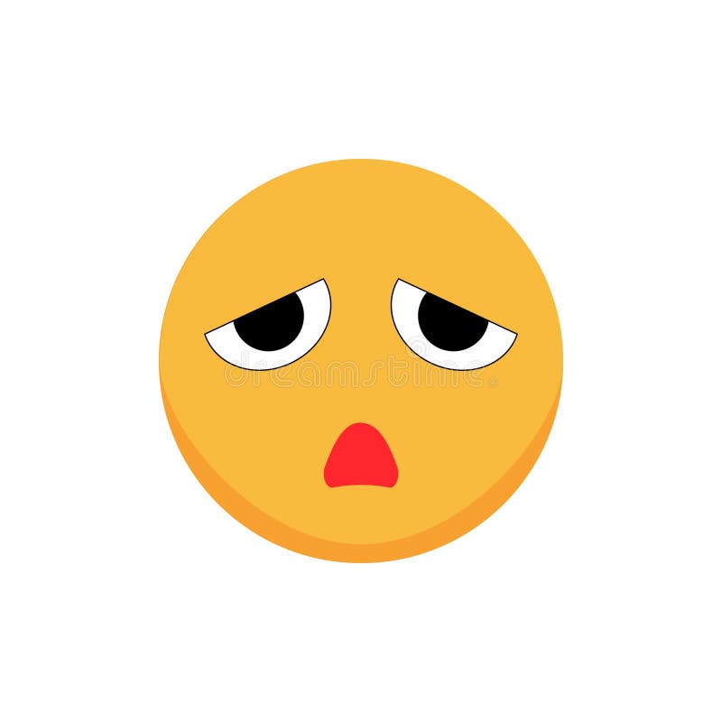 Distressed Emoticon. Cartoon Emoji Stock Vector - Illustration of ...