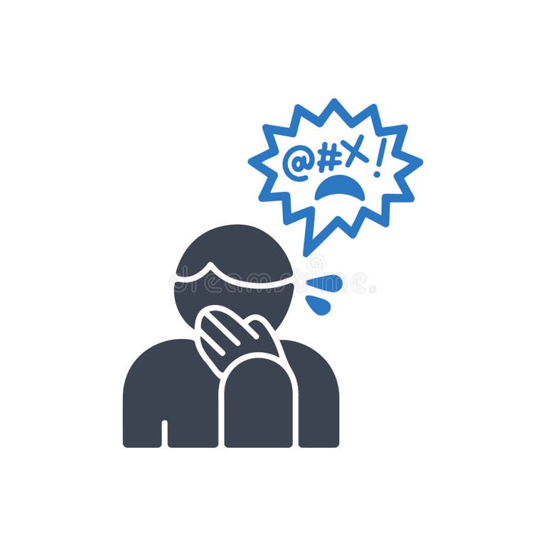 Distressed Expression Icon stock vector. Illustration of outburst ...