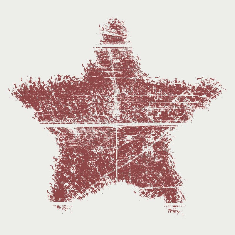 Bold Star Red wood stock illustration. Illustration of element - 207943756
