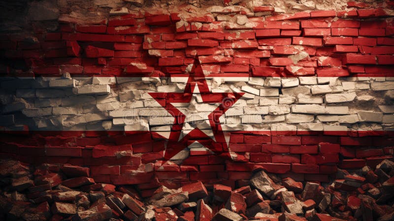 Distressed Flag of Georgia on a Plan Brick Wall Stock Illustration ...