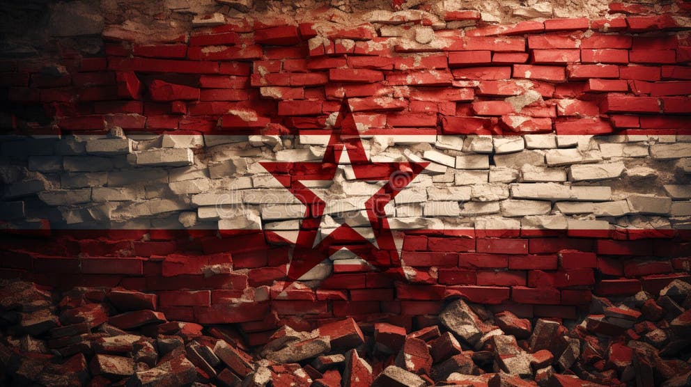 Distressed Flag of Georgia on a Plan Brick Wall Stock Illustration ...