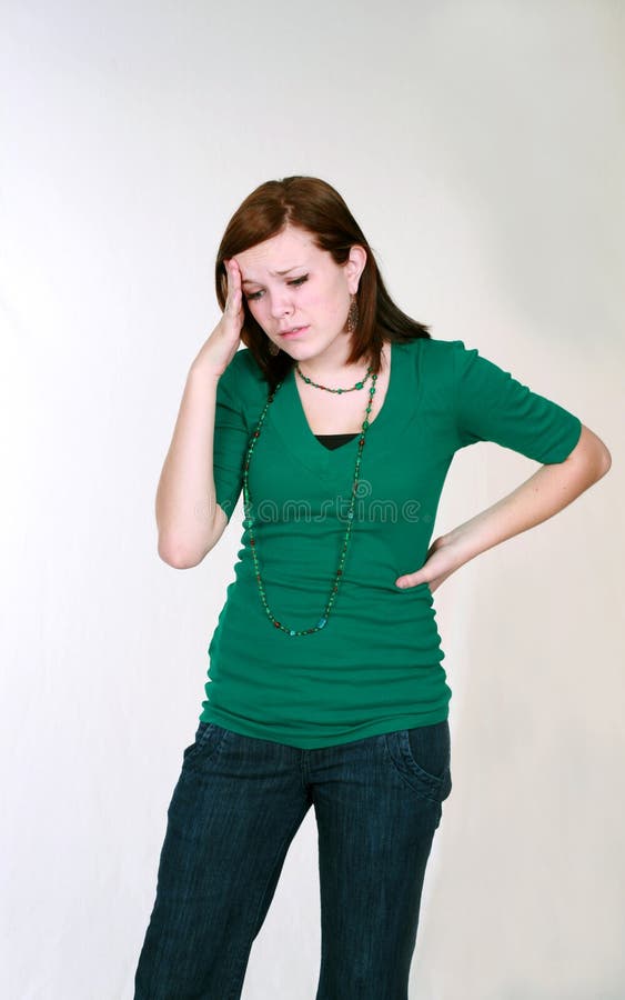 Distressed Girl stock image. Image of teenage, worried - 7235195