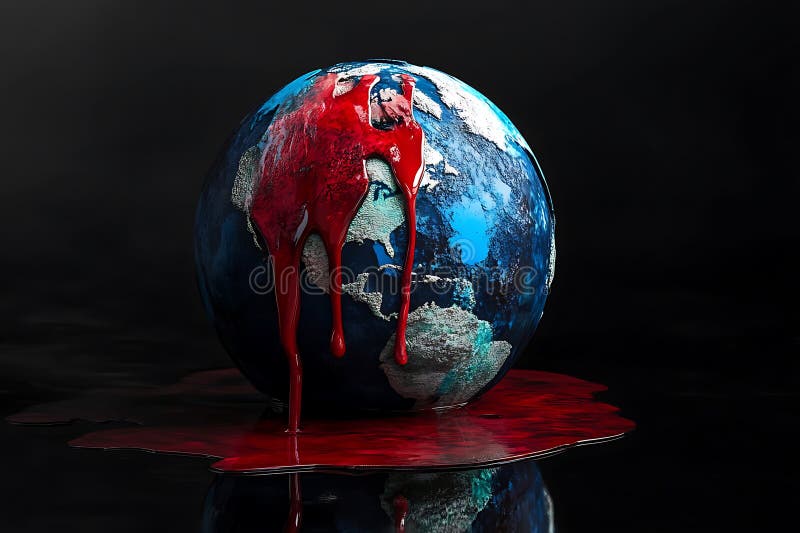 Bleeding Earth Environmental Crisis Concept Art, Digital Painting, Dark ...