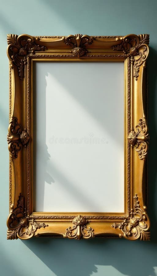 Distressed Gold Frame, Antique Look, Golden Section , Chipped, Artwork ...