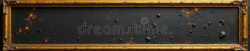 Distressed Gold Frame, Golden Ratio, Aged Look, Shadow, Black Stock ...