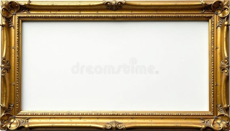 Distressed Gold Frame, Golden Section, Aged Look, Aesthetic, Artwork ...