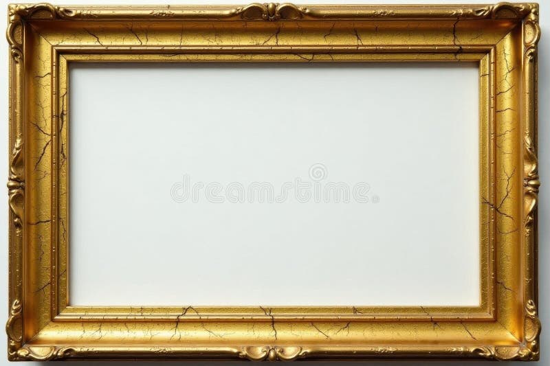 Distressed Gold Frame, Golden Section, Subtle Crackle, Museum, Wood ...