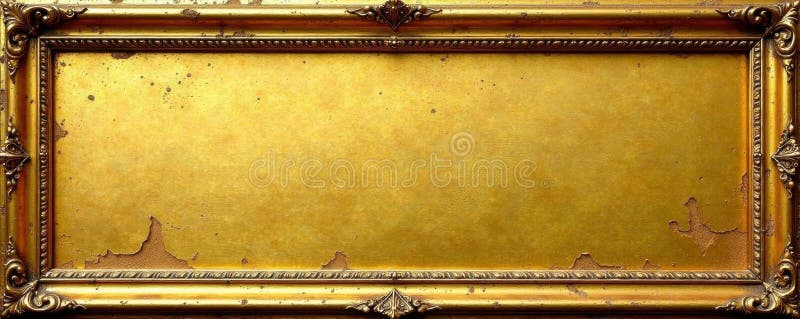 Distressed Gold Frame, Golden Section, Weathered Finish, Aged, Golden ...