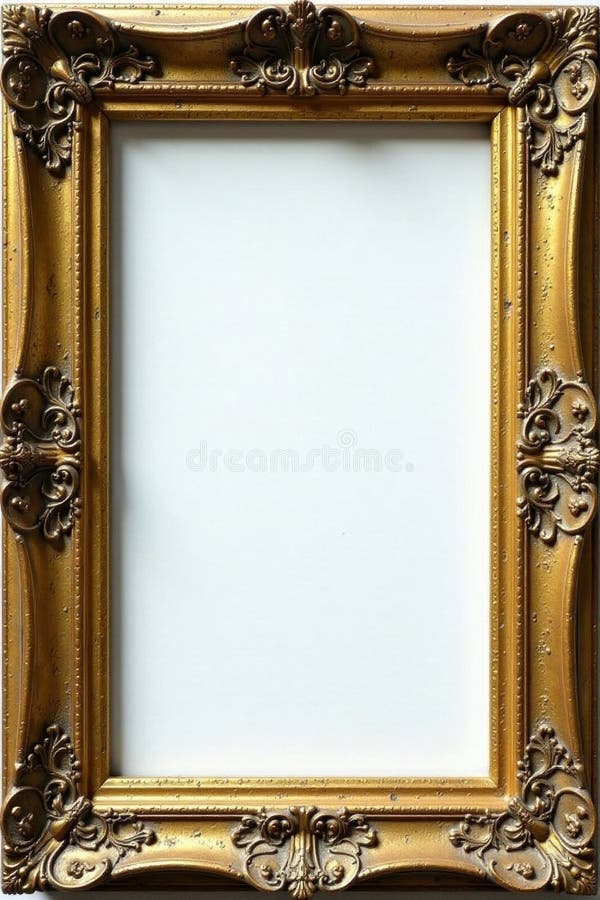 Distressed Gold Frame, Weathered Patina, Blank, Frame, Empty, Material ...