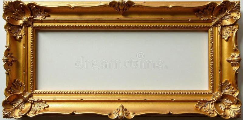 Distressed Gold Leaf Frame, Golden Section Dimensions , Rectangular ...