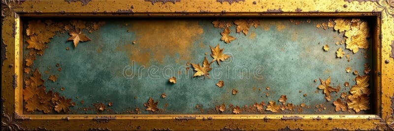 Distressed Gold Leaf Frame, Golden Section Proportions, Textured ...