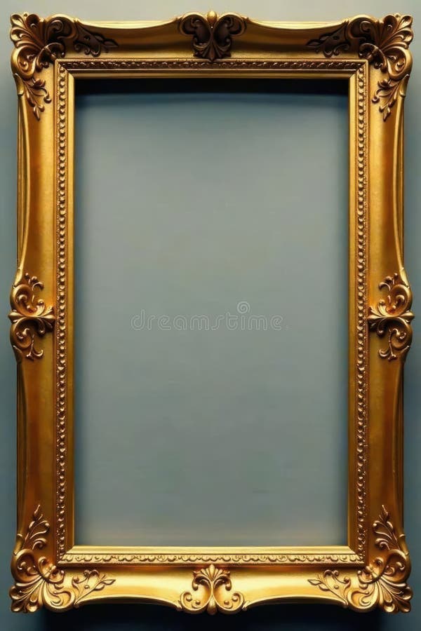 Distressed Gold Leaf Frame, Golden Section Proportions, Worn, Patina ...