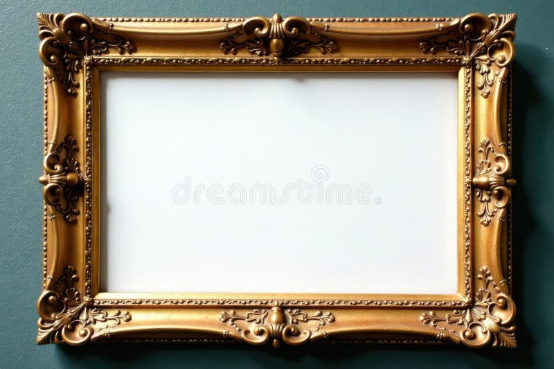 Distressed Gold Rectangle Photo Frame, Antique Style, Aged, Classic ...
