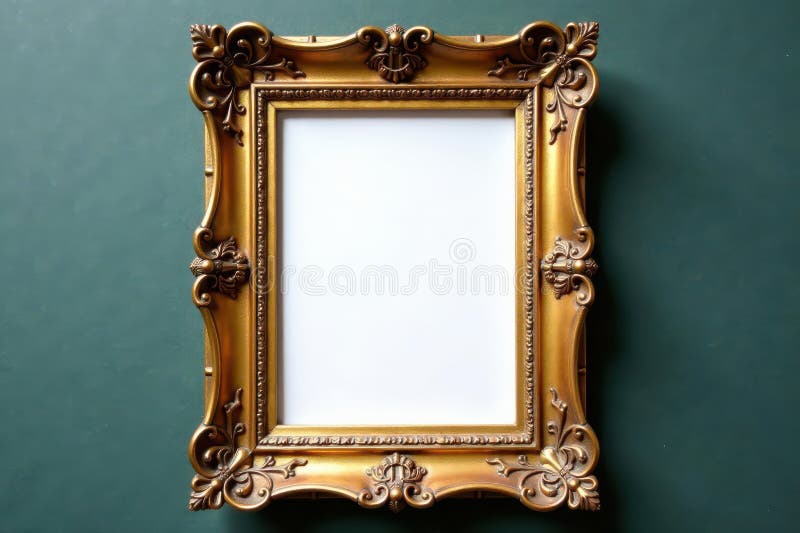 Distressed Gold Rectangle Photo Frame, Antique Style, Luxury, Worn ...