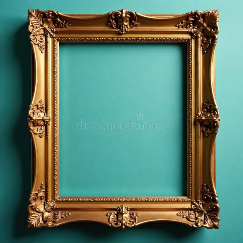 Distressed Golden Rectangle Frame, Vintage Texture, Antique Frame, Gold ...