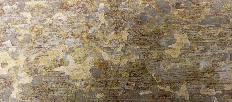Distressed Golden Rustic Wall Texture with Peeling Paint Stock Photo ...