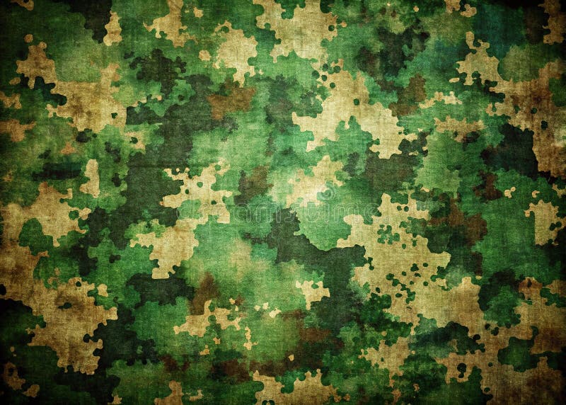 Distressed Green Pixelated Military Camouflage Pattern Grunge Digital ...
