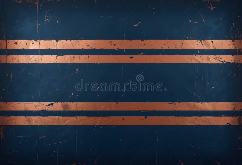 Distressed Industrial Blue Texture with Copper Stripes, Metal Surface ...