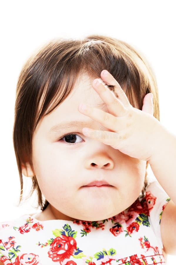 Distressed little girl stock photo. Image of baby, preschool - 29050720