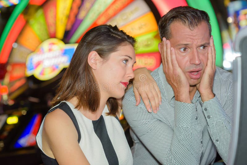 Distressed Man after Losing on Arcade Game Stock Image - Image of pain ...