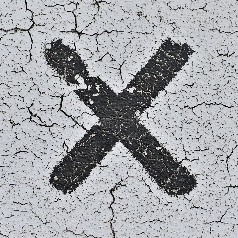 Distressed X Mark on Cracked Surface Grunge Texture Background Image ...