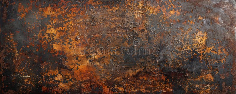 A Distressed Metal Surface with Deep Rust and a Rich Patina, Evoking a ...