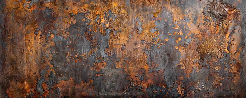 A Distressed Metal Surface with Deep Rust and a Rich Patina, Evoking a ...
