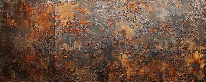 A Distressed Metal Surface with Deep Rust and a Rich Patina, Evoking a ...