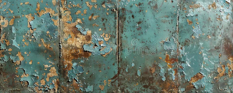 A Distressed Metal Surface with Flaking Paint and a Rich Patina ...