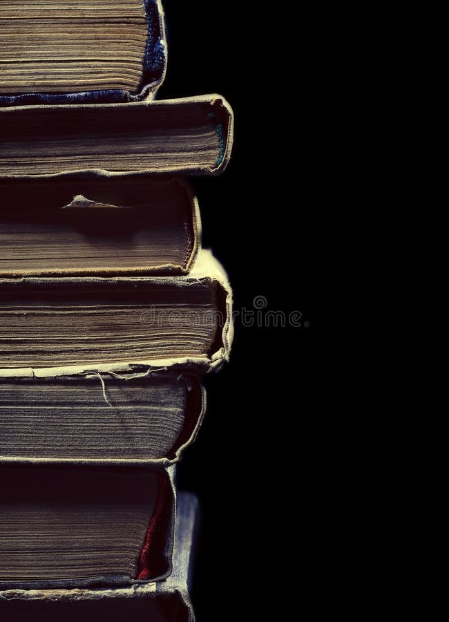 Distressed Old Books in Stack Stock Image - Image of bookstore, antique ...