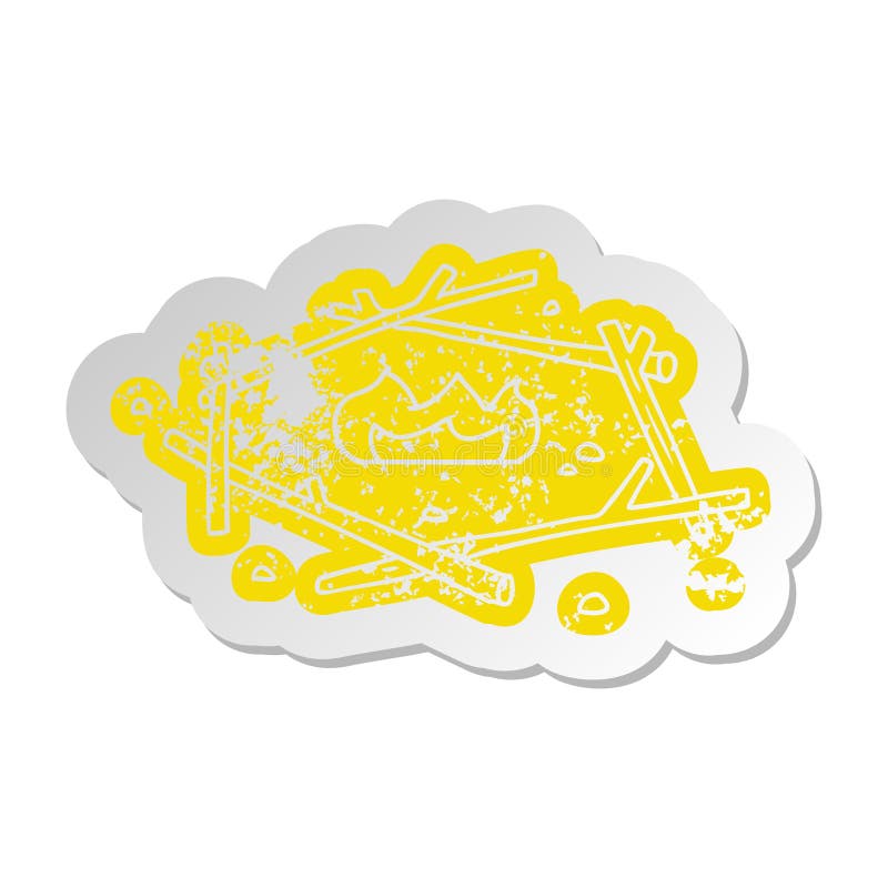 Distressed Old Sticker of a Camp Fire Stock Vector - Illustration of ...