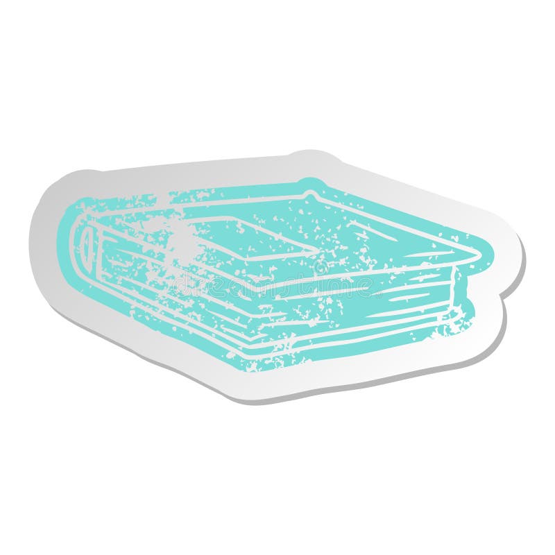 Distressed Old Sticker of a Red Journal Stock Vector - Illustration of ...