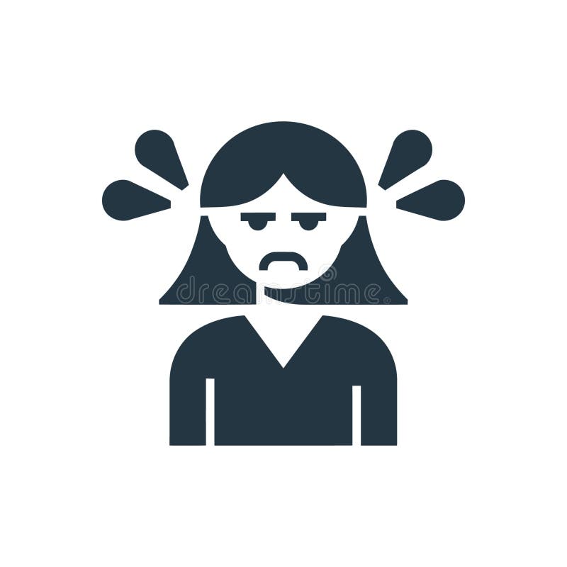 Distressed Person Warning Icon Stock Vector - Illustration of emotion ...