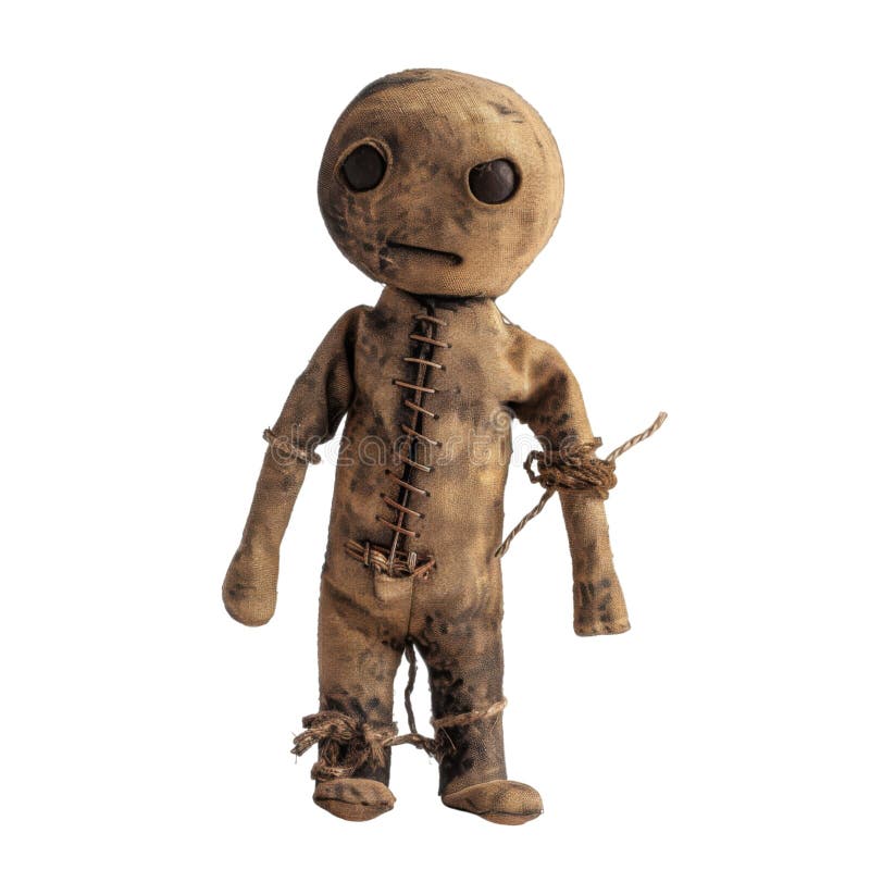 A Distressed Ragdoll with Stitched Seams and Rope Stock Image ...