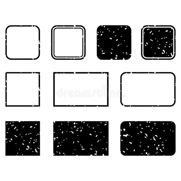 Distressed Rectangle Silhouette Stock Vector - Illustration of label ...