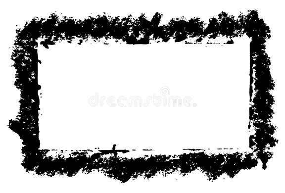 Rough Grunge Rectangle Ink Frame Stock Vector - Illustration of element ...
