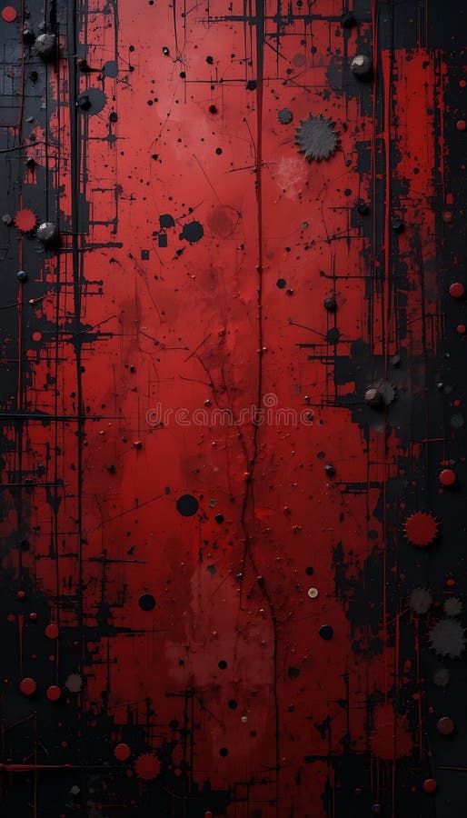 Distressed Red and Black Grunge Texture with Abstract Splatter Effect ...