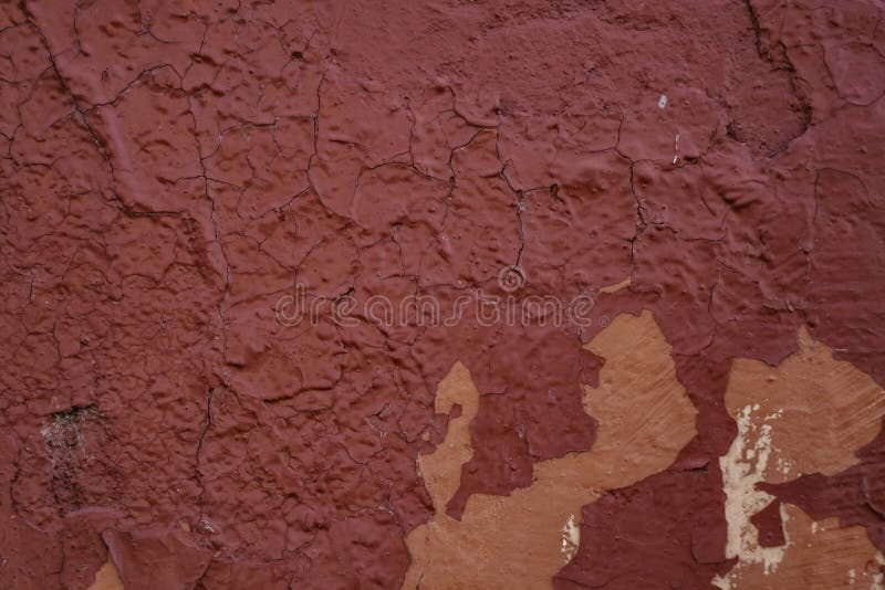 Distressed Red Plaster Wall with Cracked Surface Frame Grunge ...