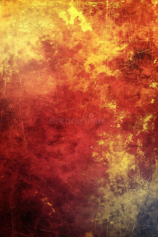 Distressed Red and Yellow Textured Background with Abstract Grunge ...
