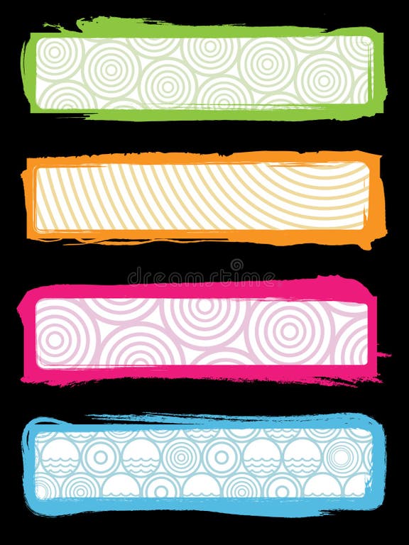 Distressed Retro Web Banners Stock Vector - Illustration of banner ...