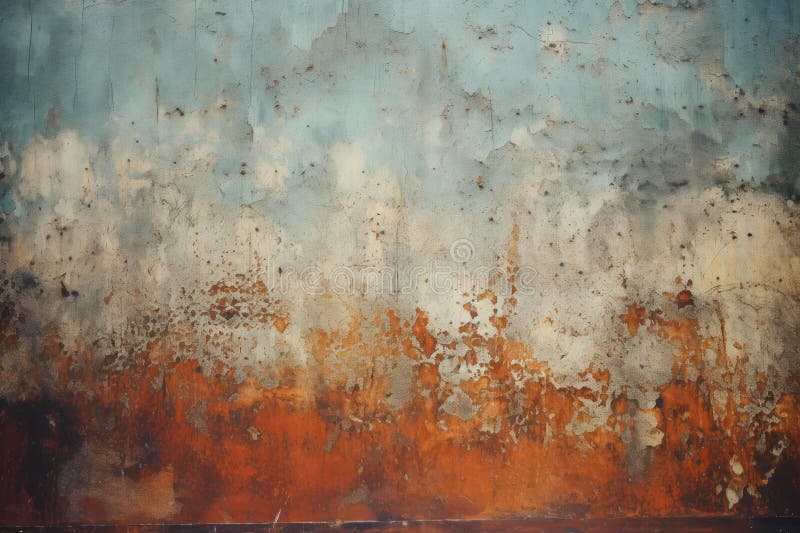 Distressed Rusty Patchwork Vintage Wall. Generate Ai Stock Image ...